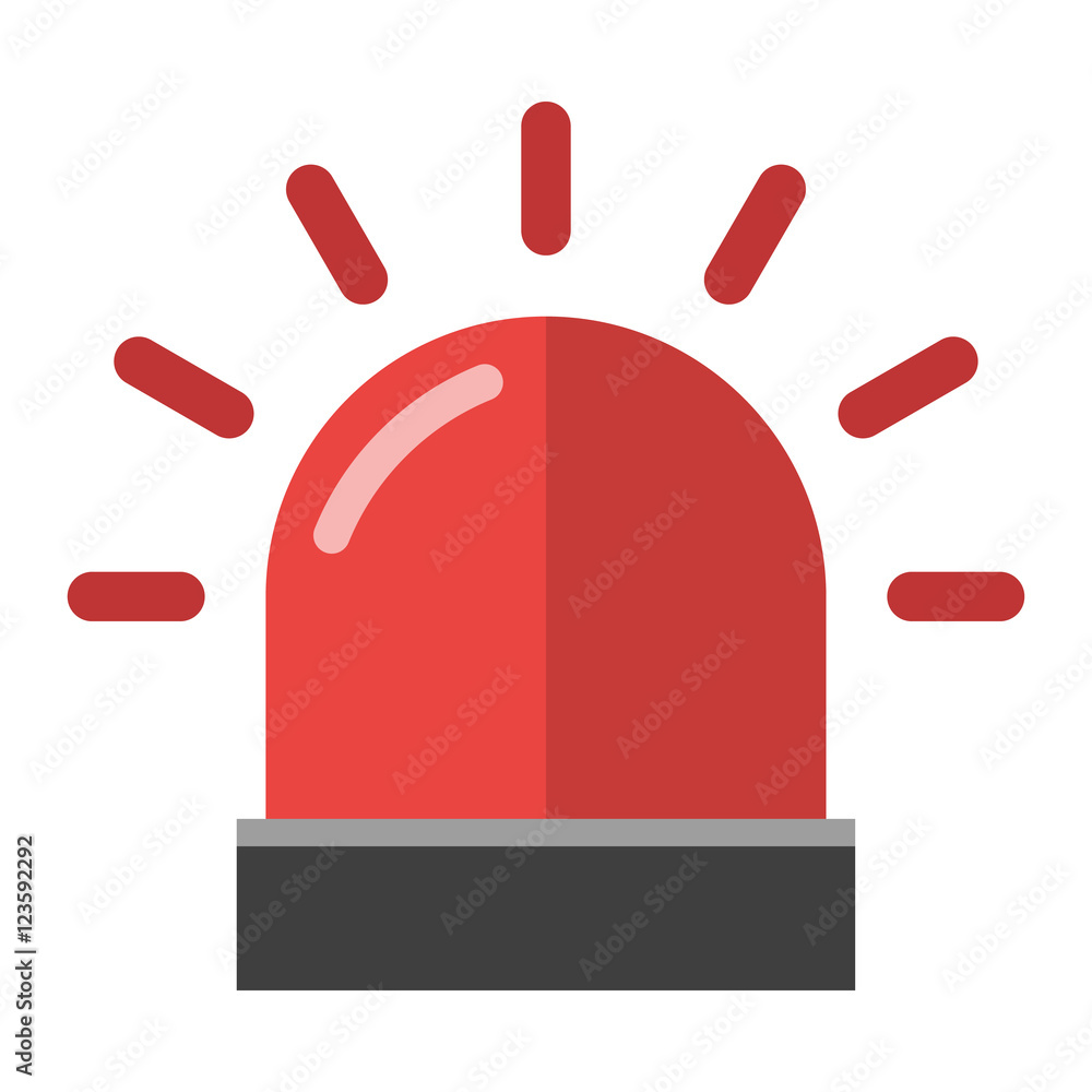 Flasher alarm vector illustration. Stock Vector | Adobe Stock