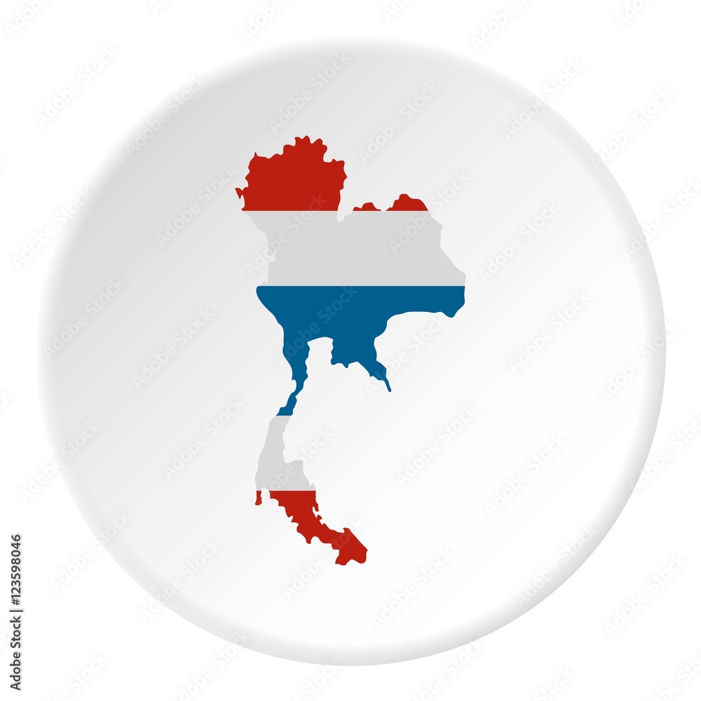 Map of Thailand icon. Flat illustration of map of Thailand vector icon ...