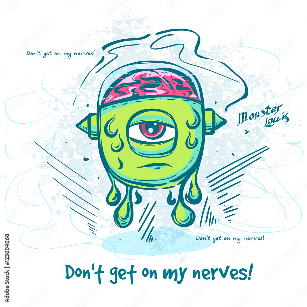 vector illustration of monster water Stock Vector | Adobe Stock