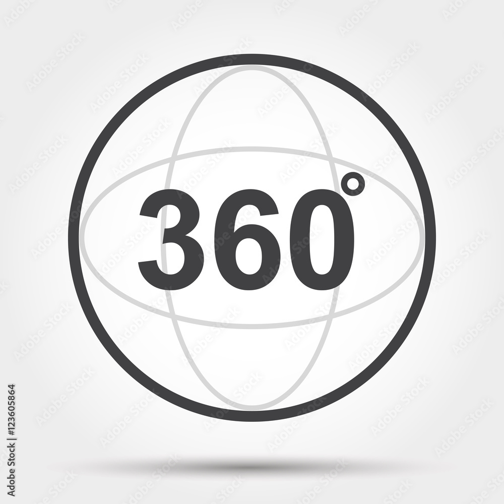360 degrees view sign icon Stock Vector | Adobe Stock