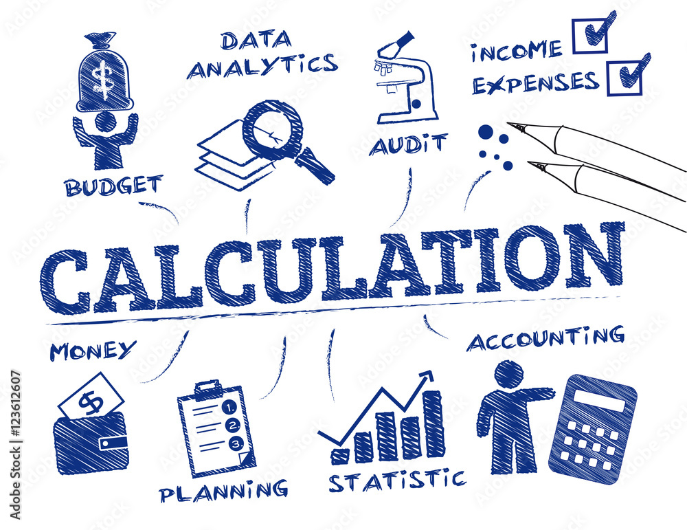 calculation concept concept doodle Stock Vector | Adobe Stock