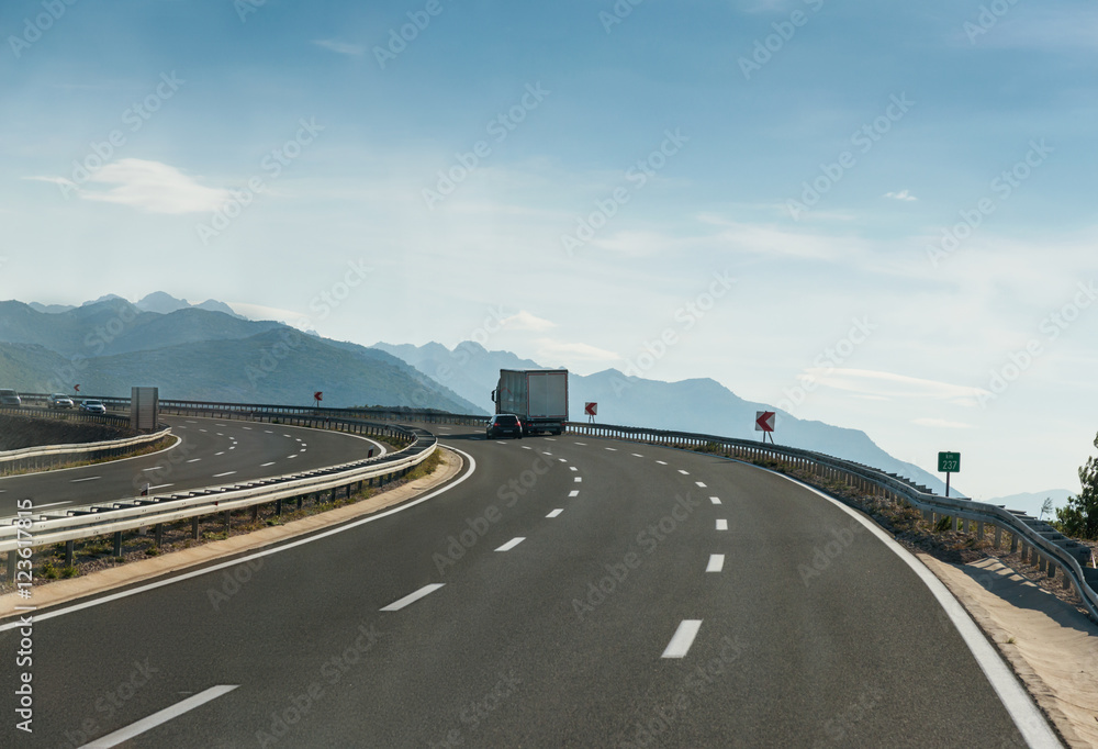 Highway curve Stock Photo | Adobe Stock