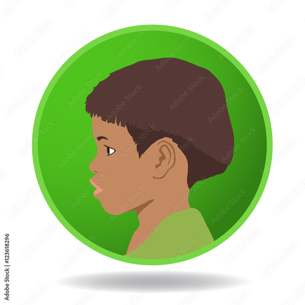 child profile icon, avatar icon, face viewed from side Stock Vector ...