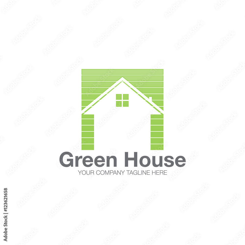 house home green nature logo icon Stock Vector | Adobe Stock