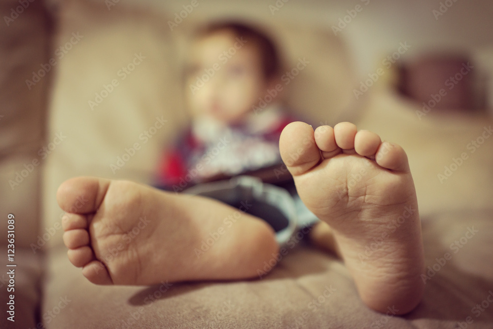 Feet of a little boy Stock Photo | Adobe Stock