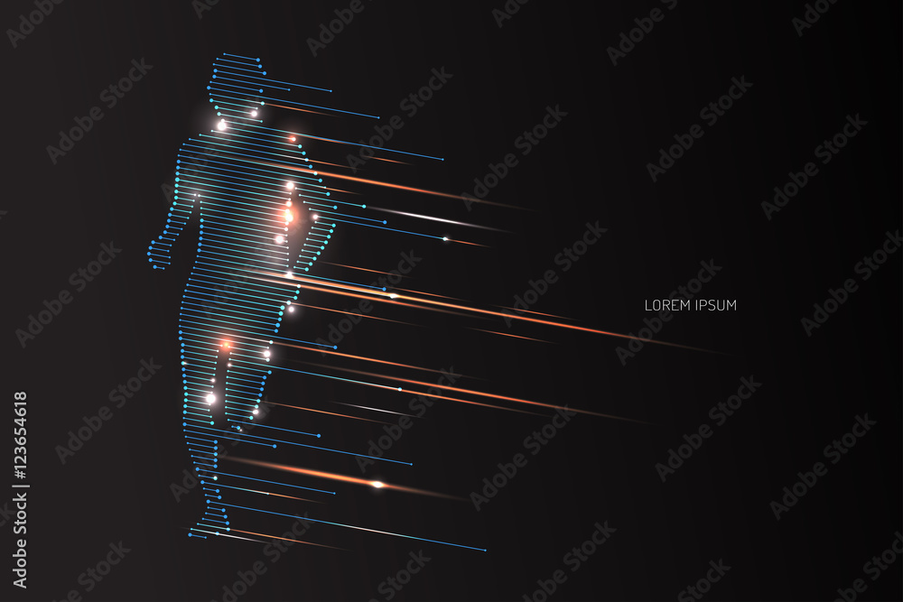 the action of a human with light motion effect Stock Vector | Adobe Stock