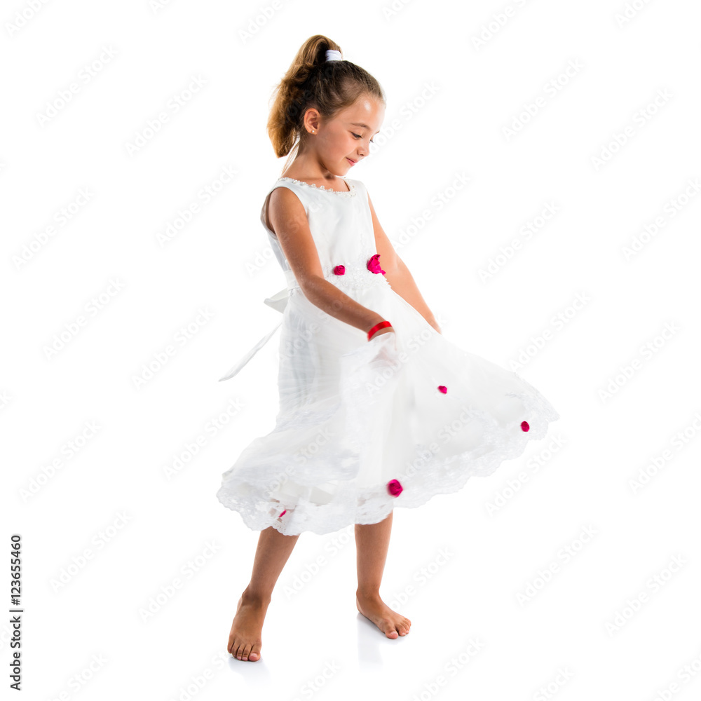 Little girl dressed as a princess dancing Stock Photo | Adobe Stock