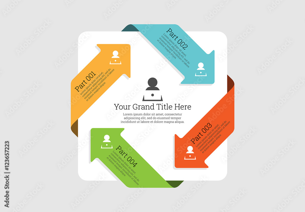 Four Continuous Arrows Infographic Stock Template | Adobe Stock