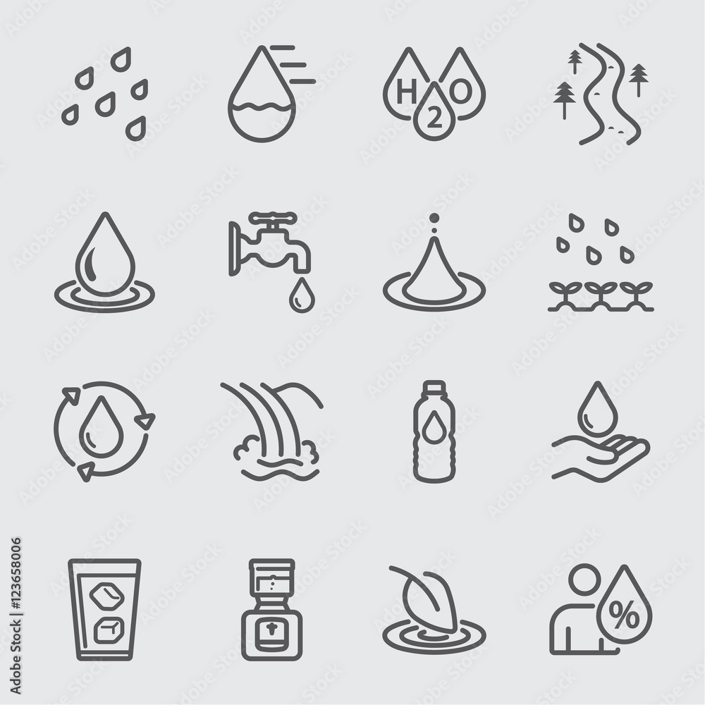 Water for life line icon Stock Vector | Adobe Stock