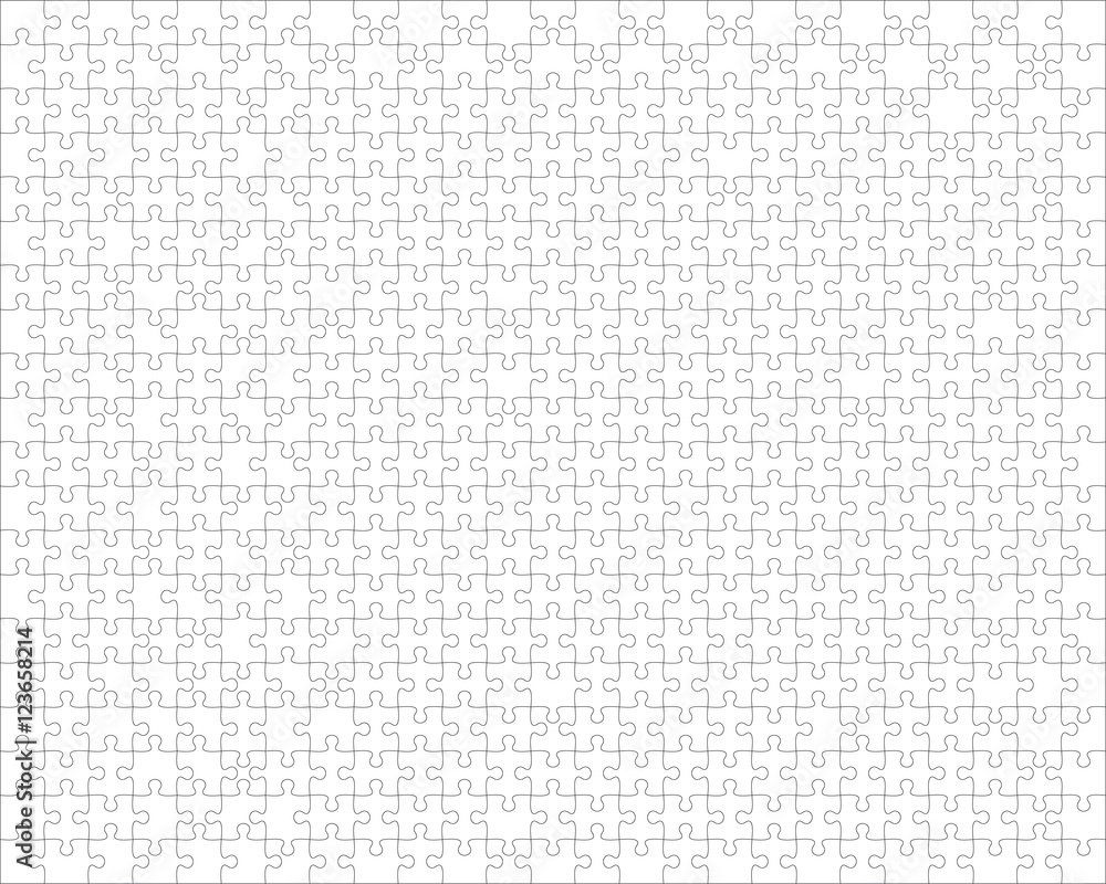 500 Puzzle Pieces V2 Vector Template Stock Vector | Adobe Stock