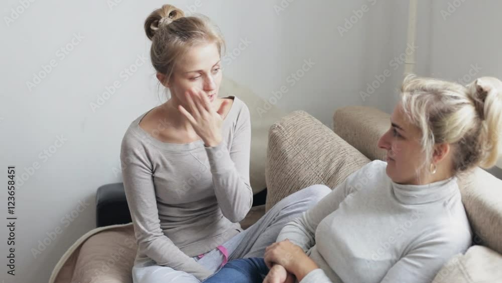 Mother daughter conversation Stock Video | Adobe Stock