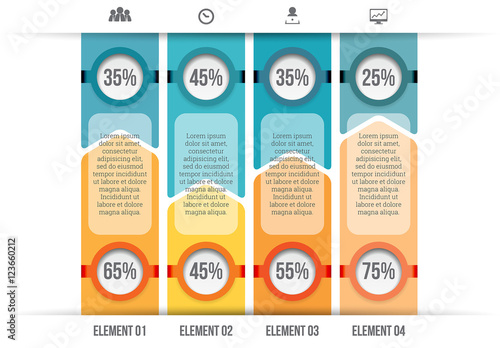 Modelo do Stock: Positive Negative Bar Graph Infographic | Adobe Stock