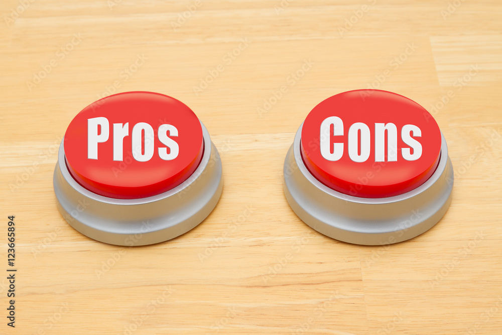 The difference between the pros and cons Stock Photo | Adobe Stock