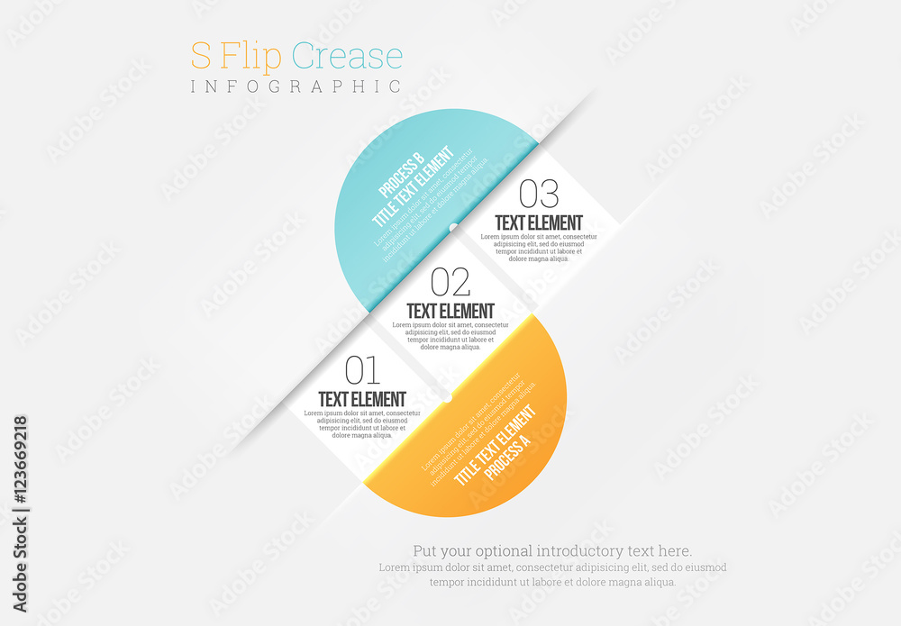 Off-Axis Split Circle Infographic Stock Template | Adobe Stock