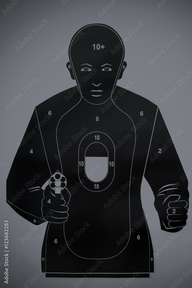 Human silhouette Shooting target Stock Photo | Adobe Stock