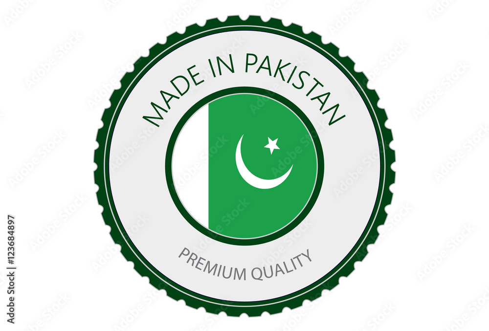 Made in Pakistan Seal, Pakistani Flag (Vector Art) Stock Vector | Adobe ...