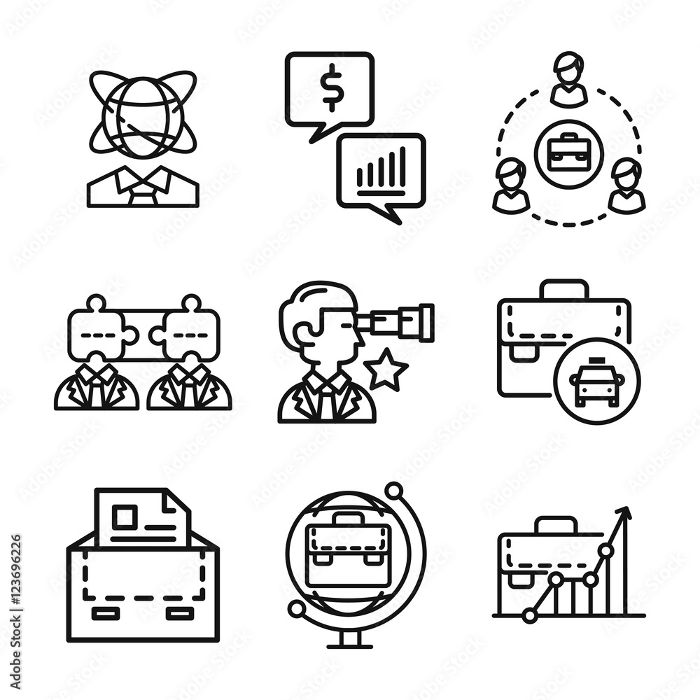 business icon set vector illustration design Stock Vector | Adobe Stock