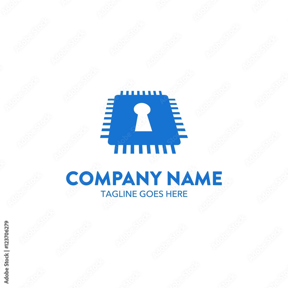 Computer And Network Logo Template Stock Vector | Adobe Stock