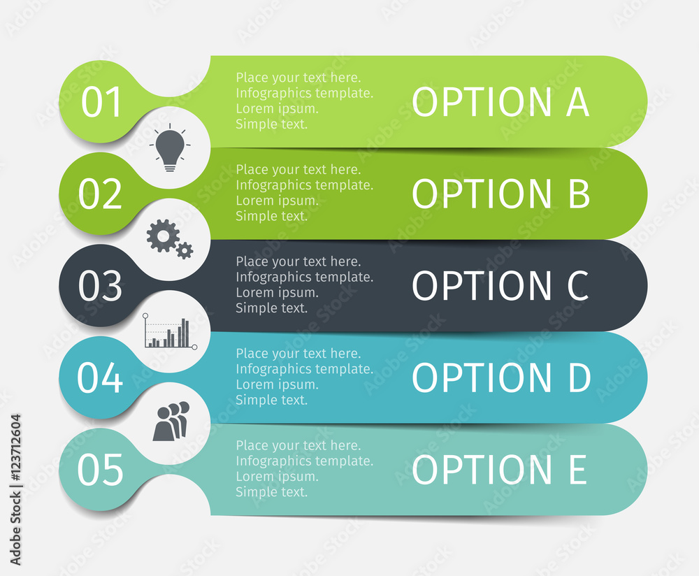Vector elements for Infographics design. List for diagram, workflow ...