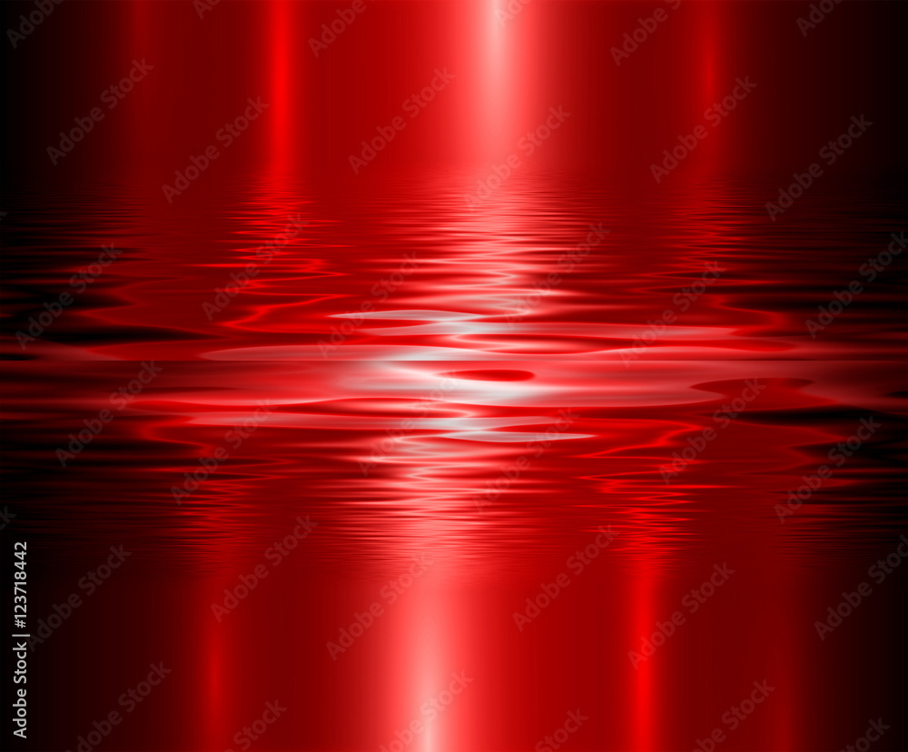 Liquid metal texture, red metallic background. Stock Illustration ...