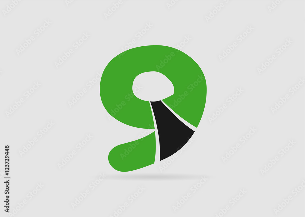 Logo number 9 vector design template Stock Vector | Adobe Stock