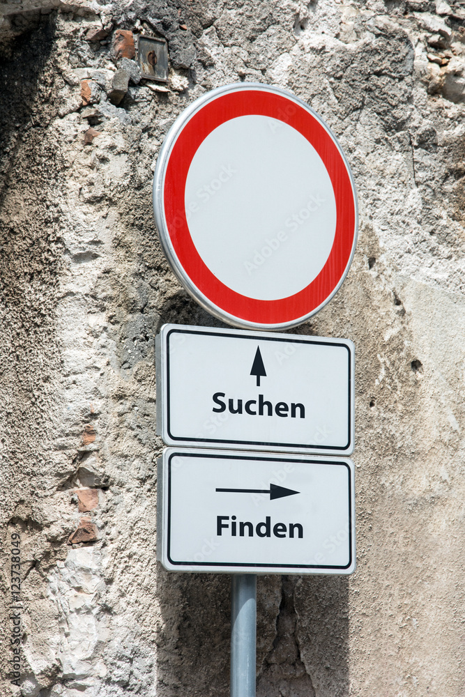 Schild 123 - Finden Stock Illustration | Adobe Stock