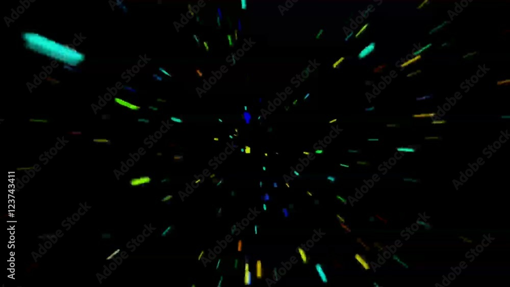 Colorful Light Streaks Animation on Black Background vídeo de Stock ...