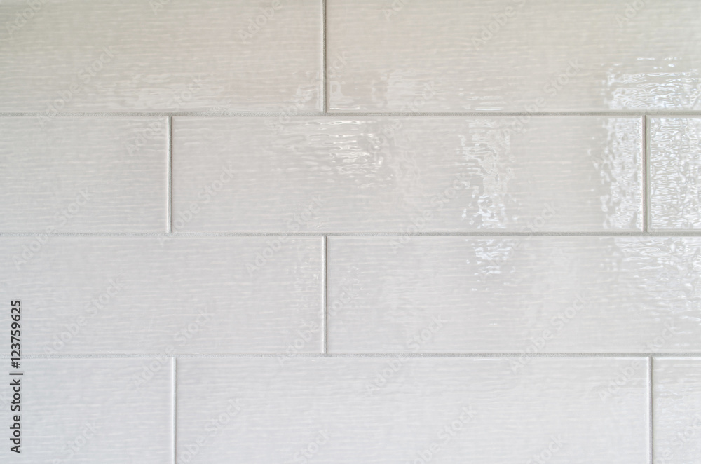 Grey kitchen backsplash made with rectangular ceramic tiles Stock Photo ...