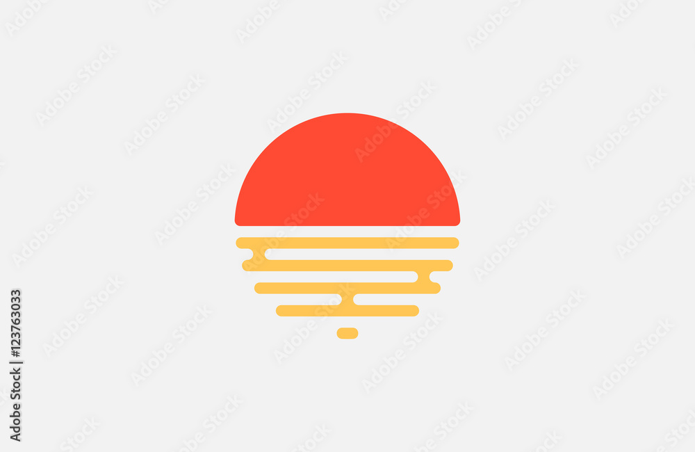 Sun logo design. Creative sun symbol. Line sun logo Stock Vector ...