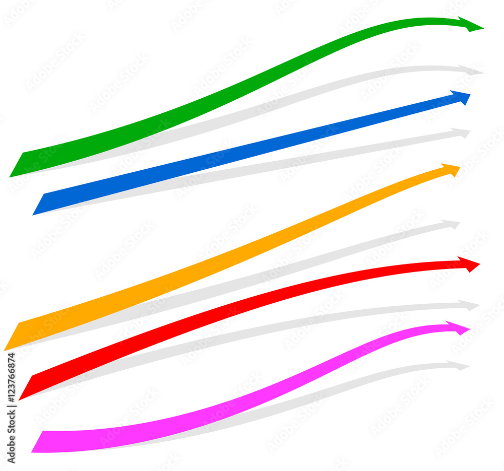 Colorful arrow shapes Stock Vector | Adobe Stock