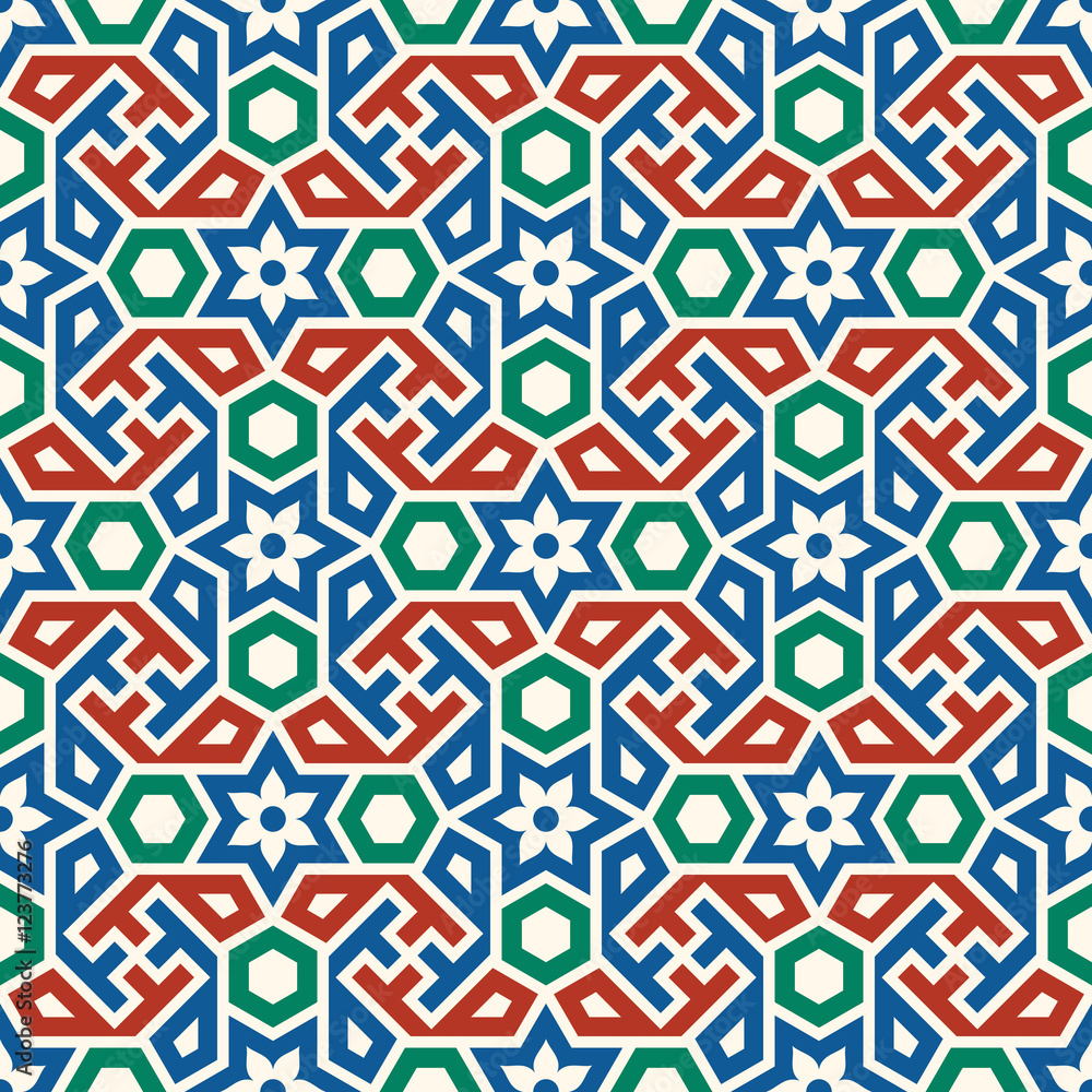 Morocco Seamless Pattern. Traditional Arabic Islamic Background. Mosque ...
