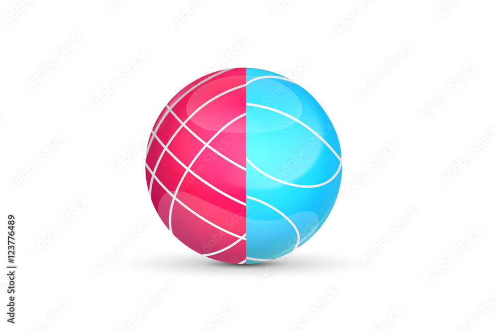 Bocce ball. Logo or icon for the game design. Vector illustration ...