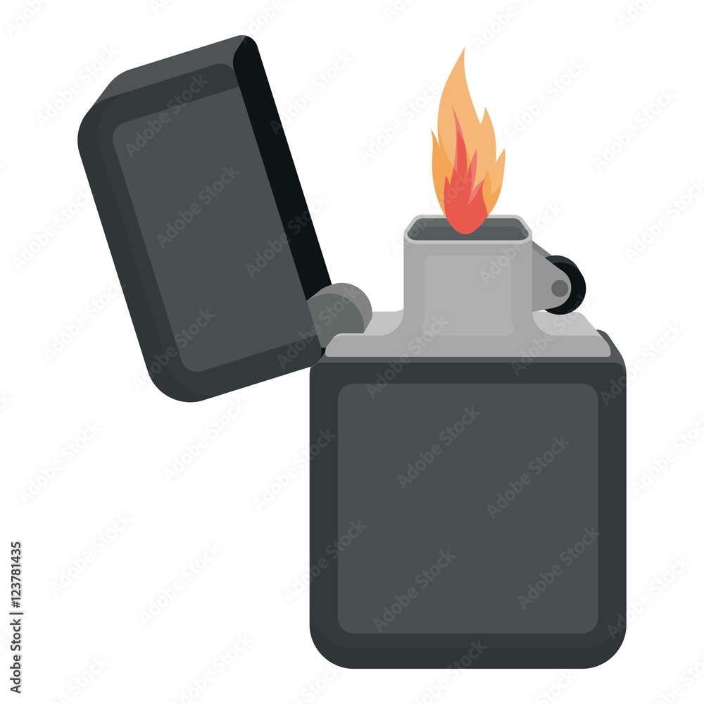 Lighter icon in cartoon style isolated on white background. Light ...