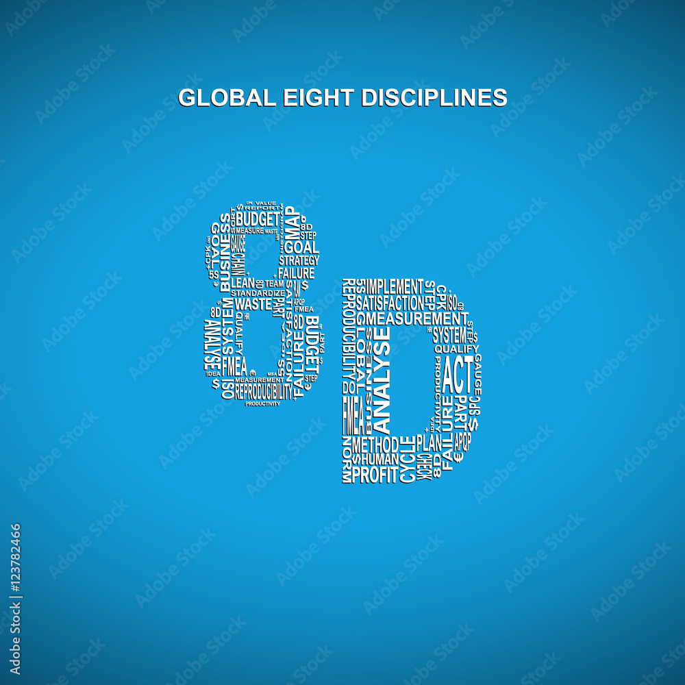 Global eight disciplines diagonal typography background Stock Vector ...