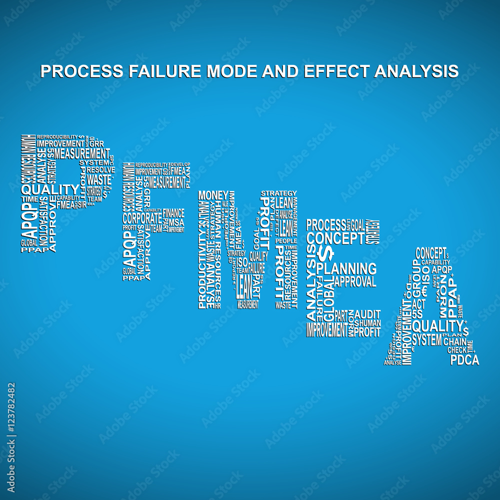 Process failure mode and effect analysis diagonal typography bac Stock ...