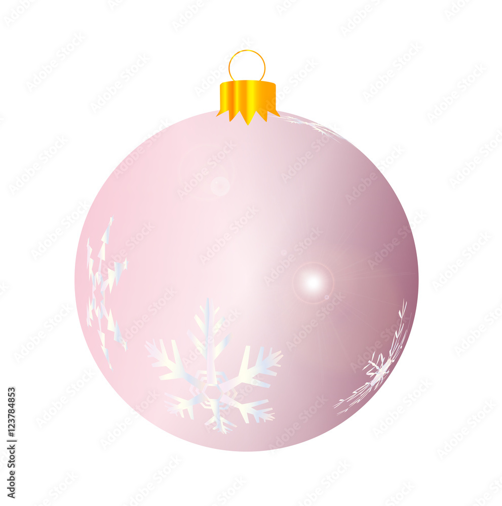 Pink Bauble Decoration Stock Vector | Adobe Stock