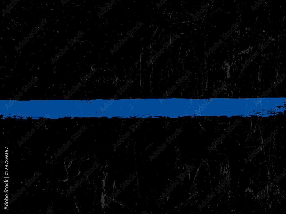 The Thin Blue Line. Police symbol. Stock Vector | Adobe Stock