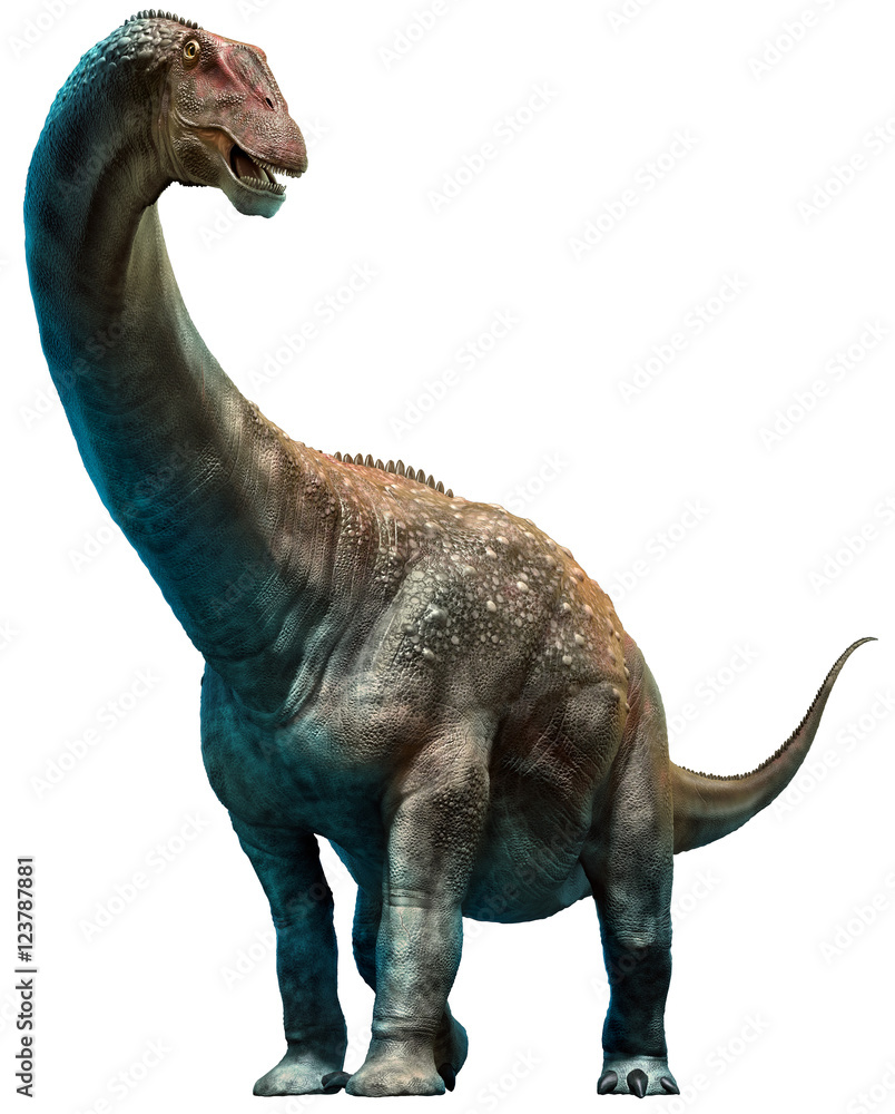 Diamantinasaurus from the Cretaceous era 3D illustration Stock ...