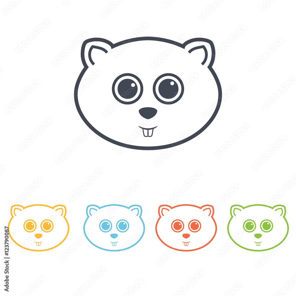 hamster icon Stock Vector | Adobe Stock