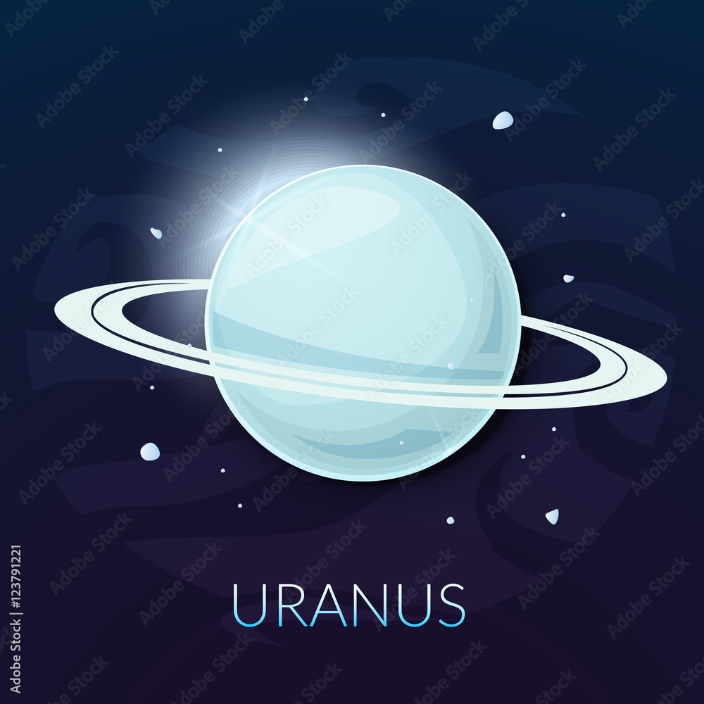 The planet Uranus, vector illustration vector de Stock | Adobe Stock