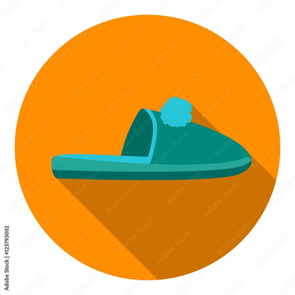 Slippers icon in flat style isolated on white background. Shoes symbol ...