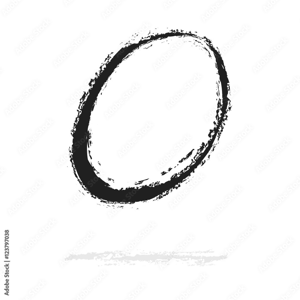 grunge ellipse brush stroke, design element illustration Stock ...