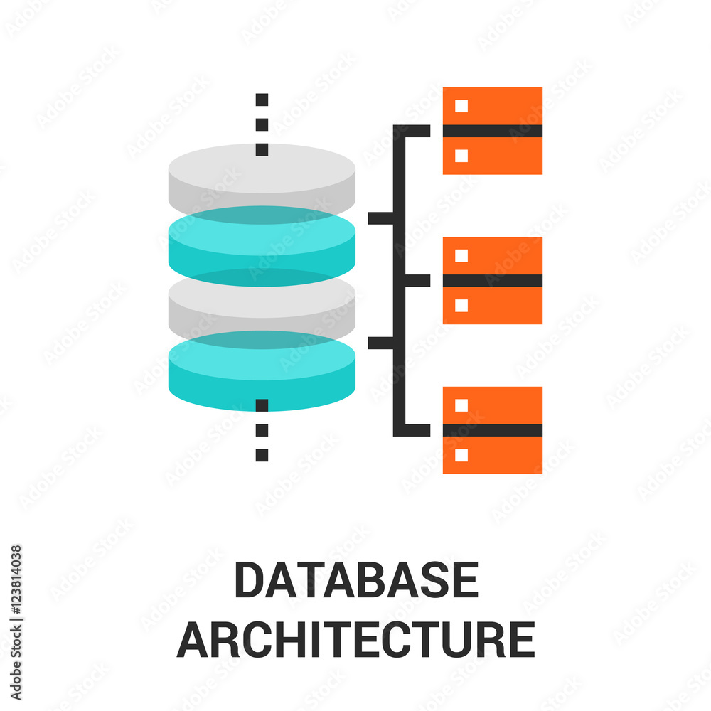 database architecture icon Stock Vector | Adobe Stock