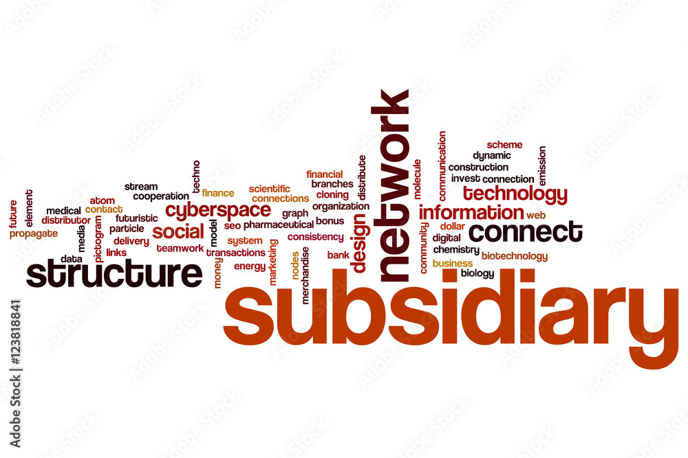 Subsidiary word cloud Stock Illustration | Adobe Stock