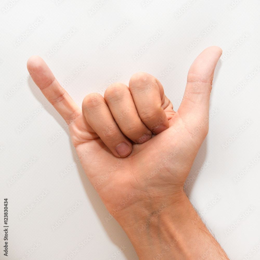 Letter Y in American Sign Language (ASL) for deaf people Stock Photo ...