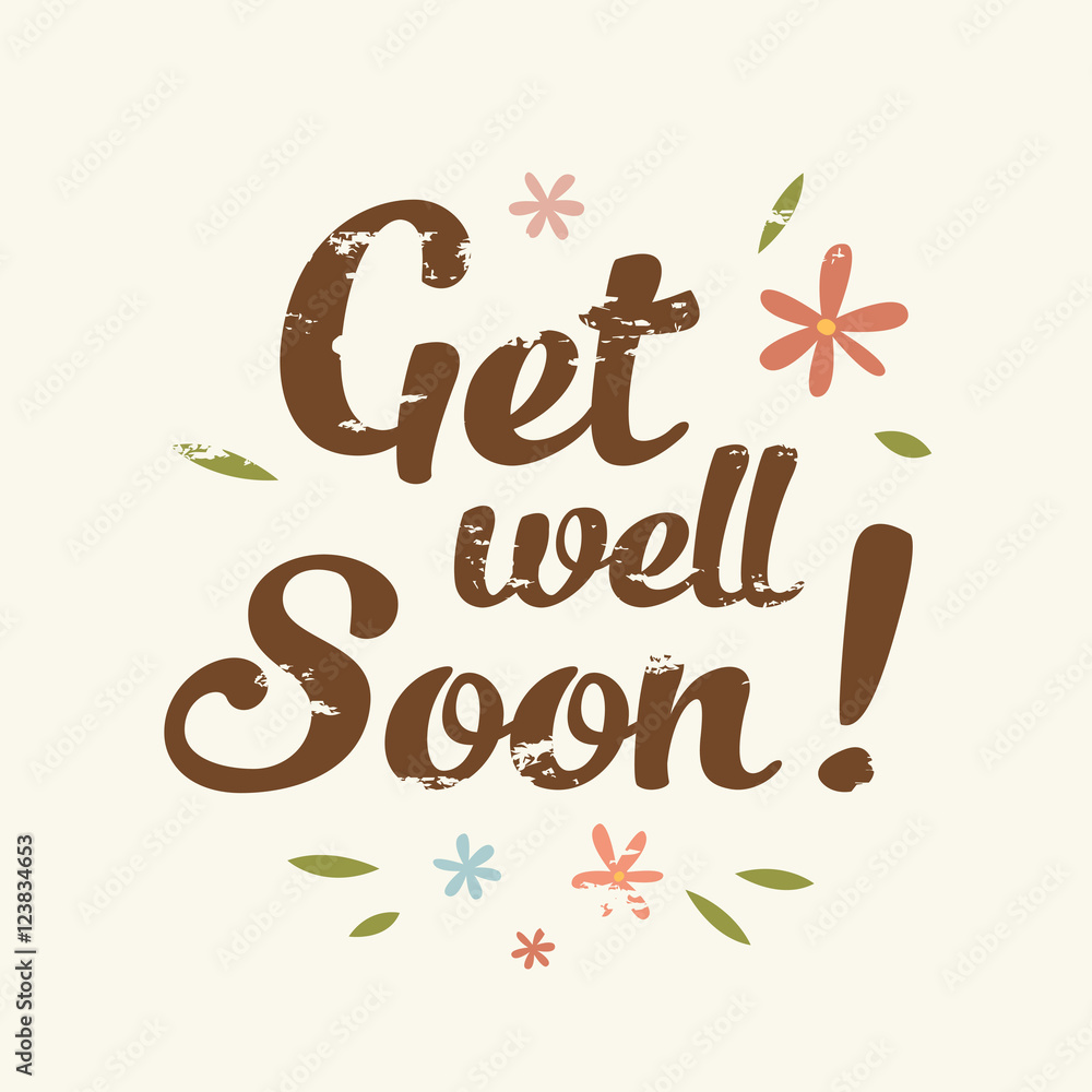 vector get well soon illustration Stock Vector | Adobe Stock