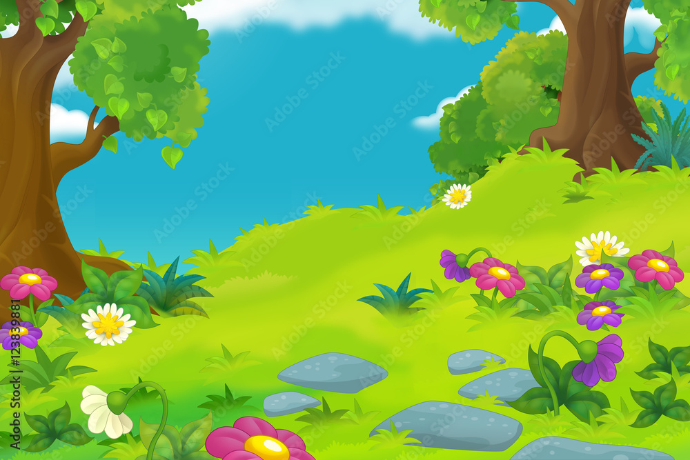 Cartoon happy and funny scene for different usage - illustration for ...