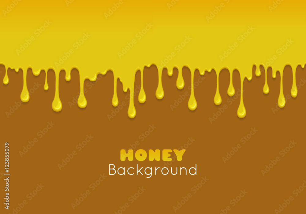 Vector background with flowing honey. Stock Vector | Adobe Stock