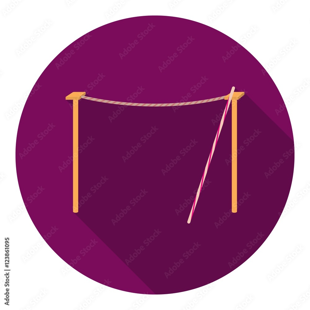Tightrope icon in flat style isolated on white background. Circus ...