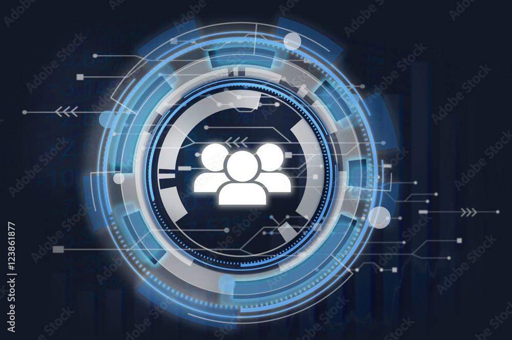 Information Technology Graphic People Team Icon Concept Stock ...